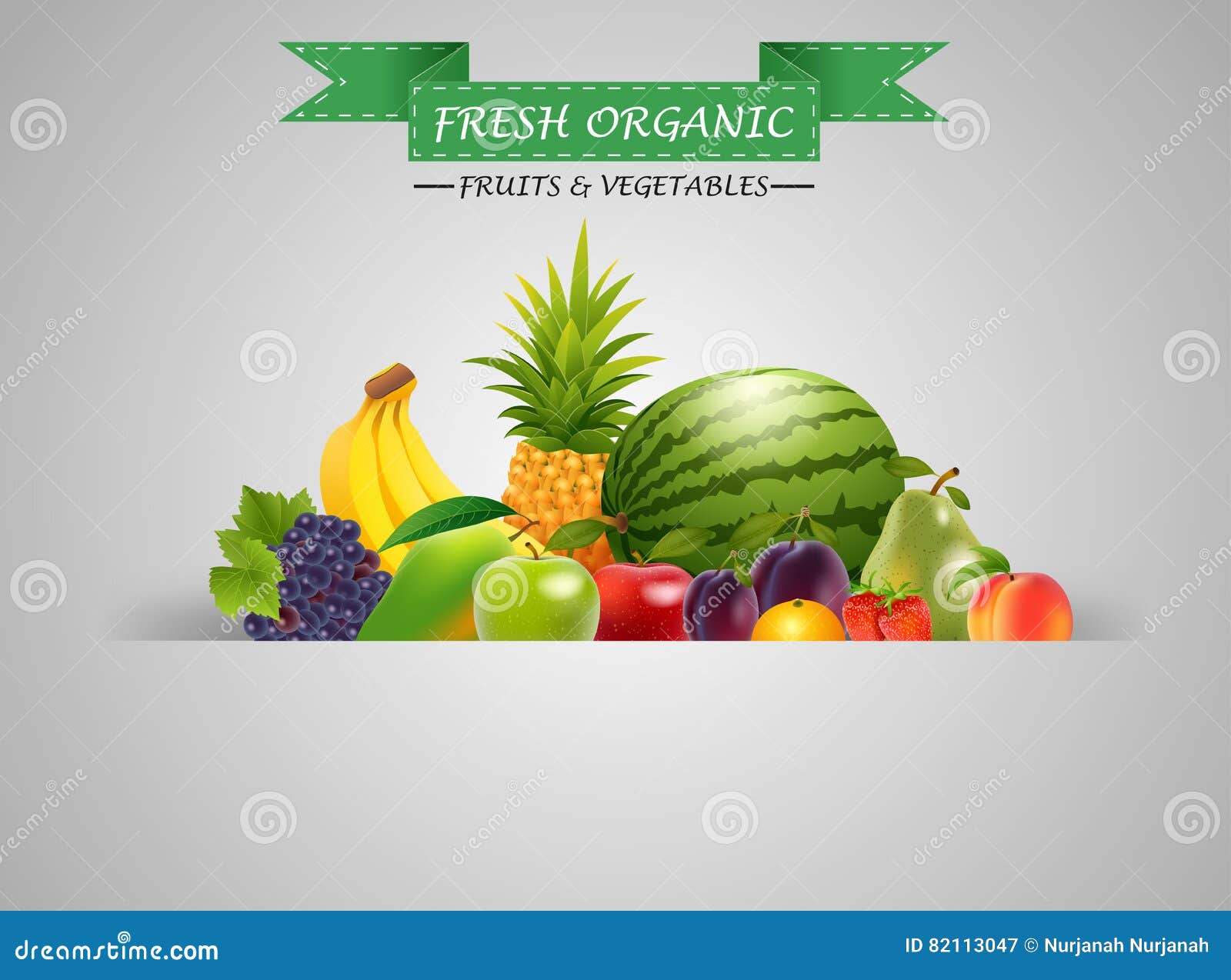 Fresh Fruits background. stock vector. Illustration of pear - 82113047