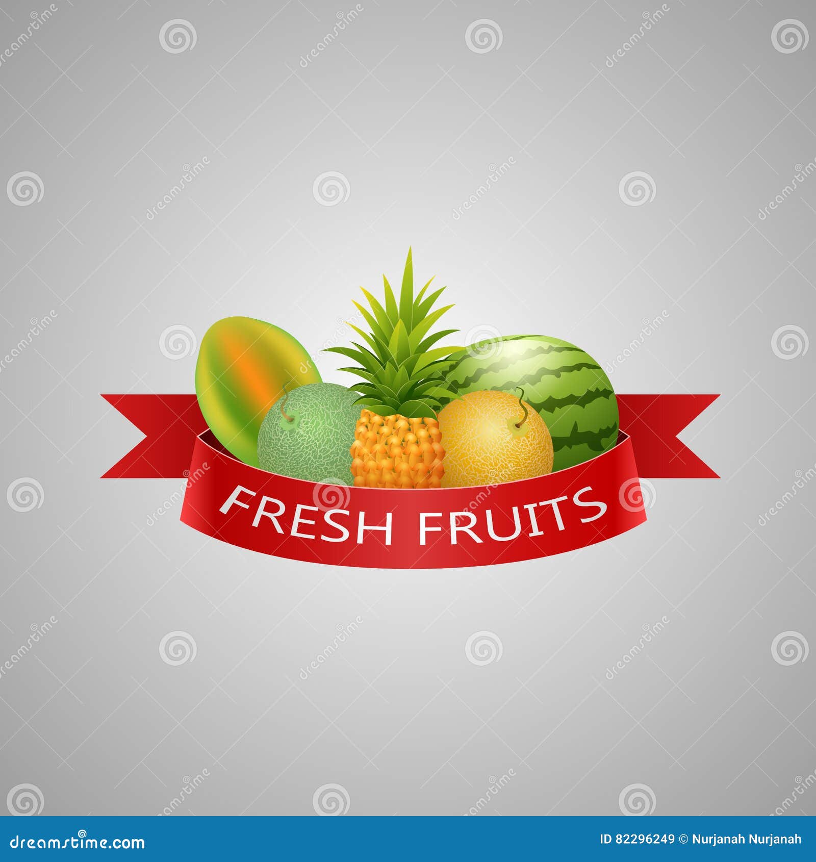 Fresh Fruits background. stock vector. Illustration of cherry - 82296249