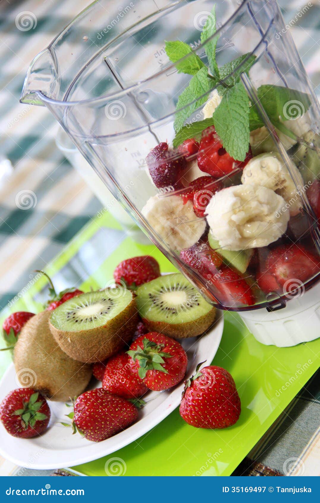 Fresh Fruits in the Blender Stock Image - Image of mixed, dish: 35169497