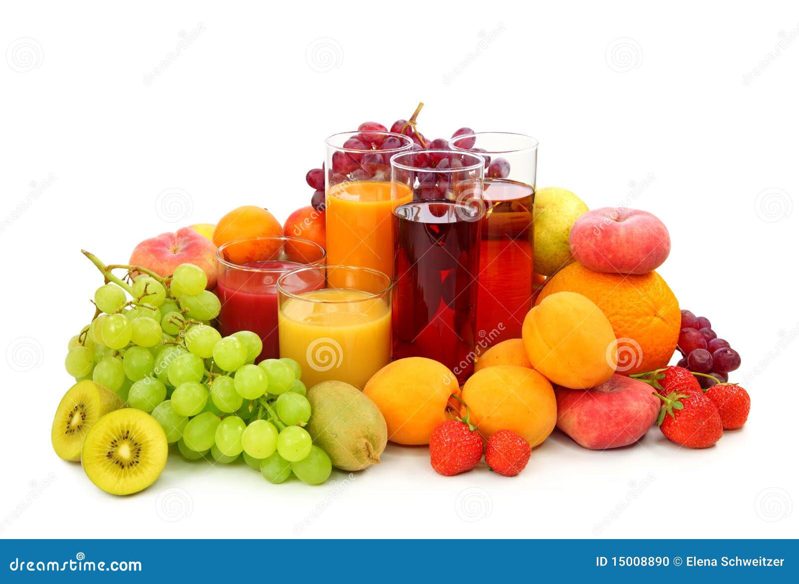 Fresh fruits and juice stock photo. Image of healthy - 15008890