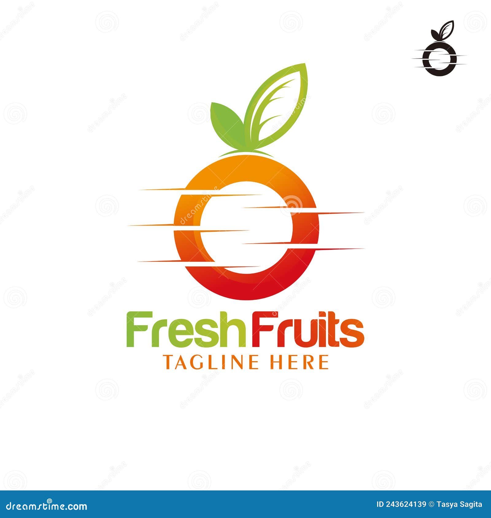 Fresh Fruits Logo Icon Vector Isolated Stock Vector - Illustration of ...