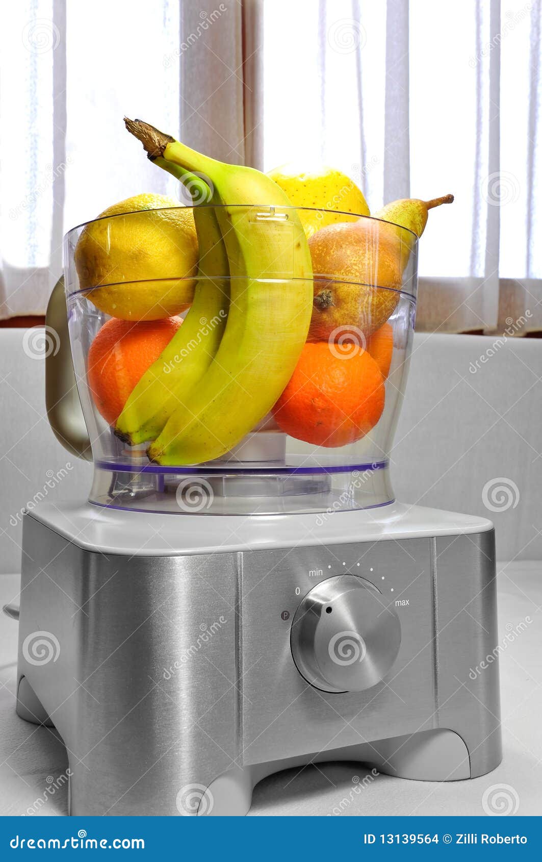 Fresh fruits in the mixer stock photo. Image of diet - 13139564
