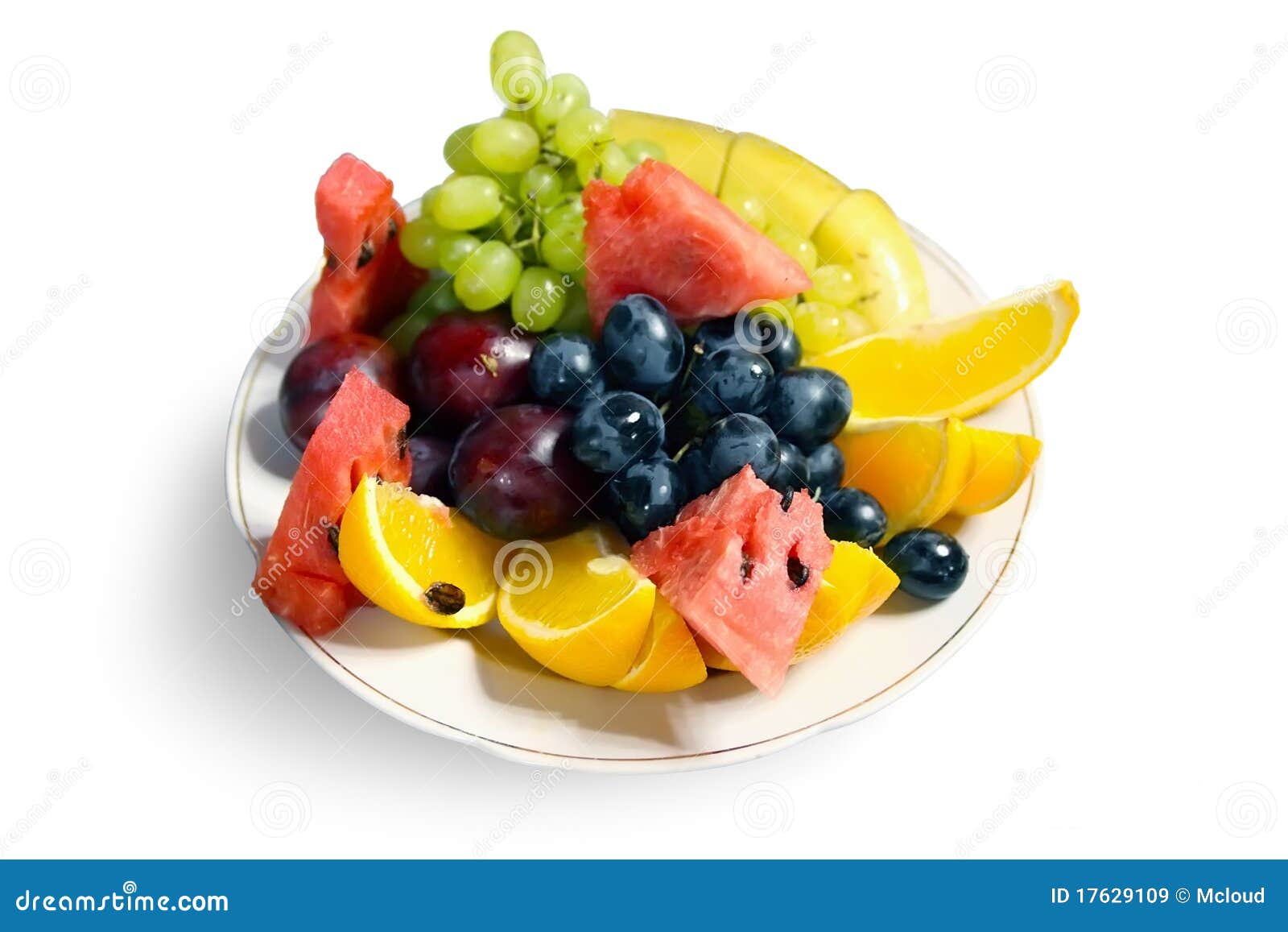 Fresh fruits on plate stock image. Image of plum, healthy - 17629109