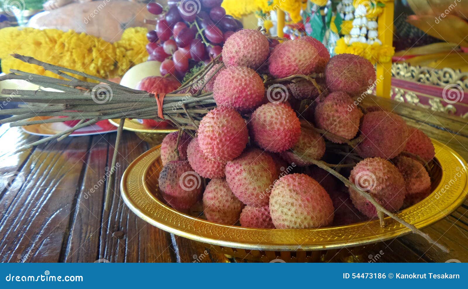 Fresh Fruits on Sacred Altar Stock Photo - Image of altar, fruits: 54473186
