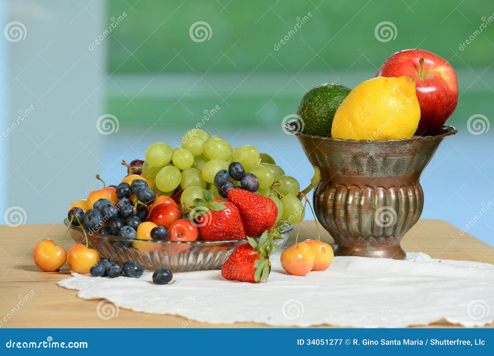 Fresh Fruits on Table stock image. Image of strawberries - 34051277