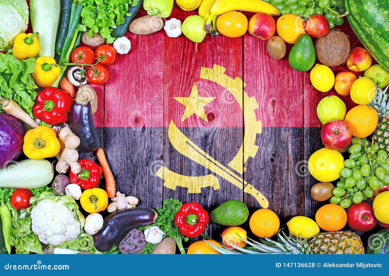 Fresh Fruits and Vegetables from Angola Stock Photo - Image of nation ...