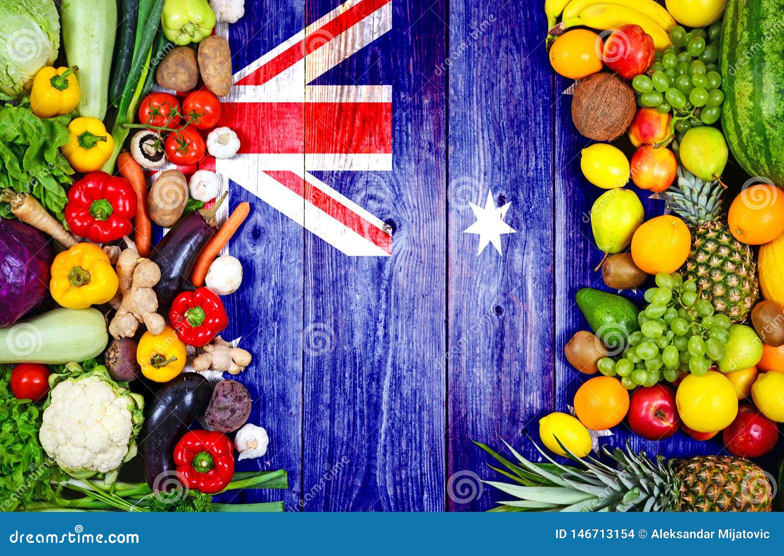 Fresh Fruits and Vegetables from Australia Stock Photo - Image of ...