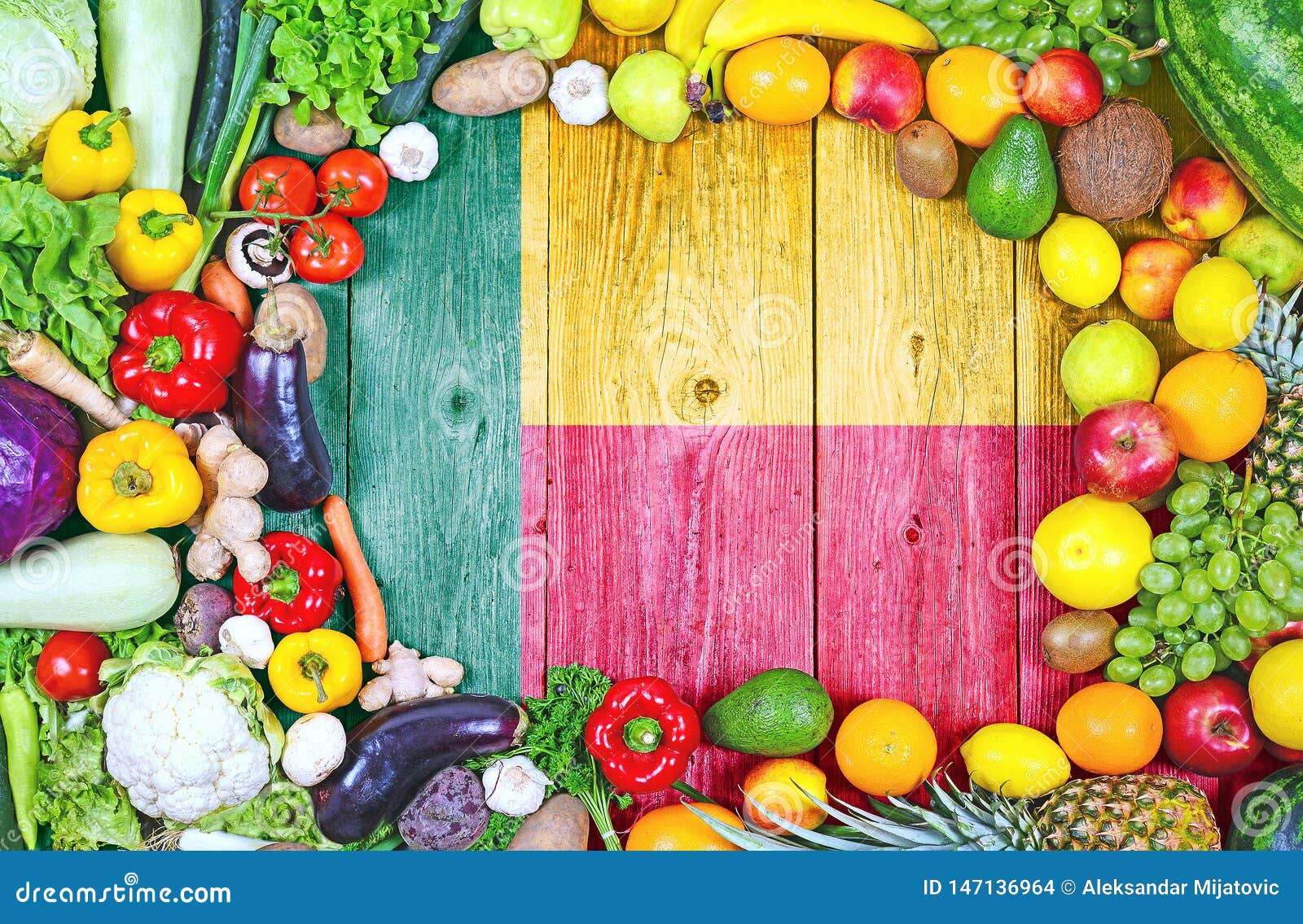 Fresh Fruits and Vegetables from Benin Stock Photo - Image of ...