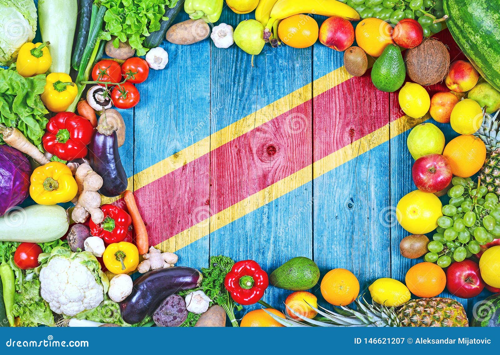 Fresh Fruits and Vegetables from Congo Democratic Republic Stock Image ...