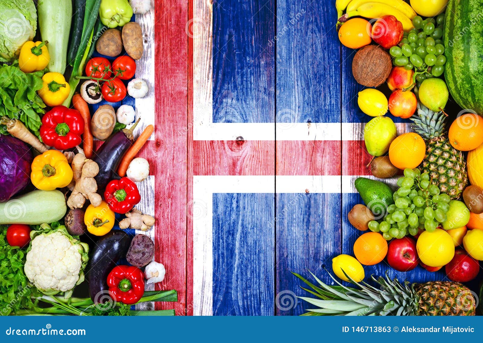 Fresh Fruits and Vegetables from Iceland Stock Image - Image of closeup ...