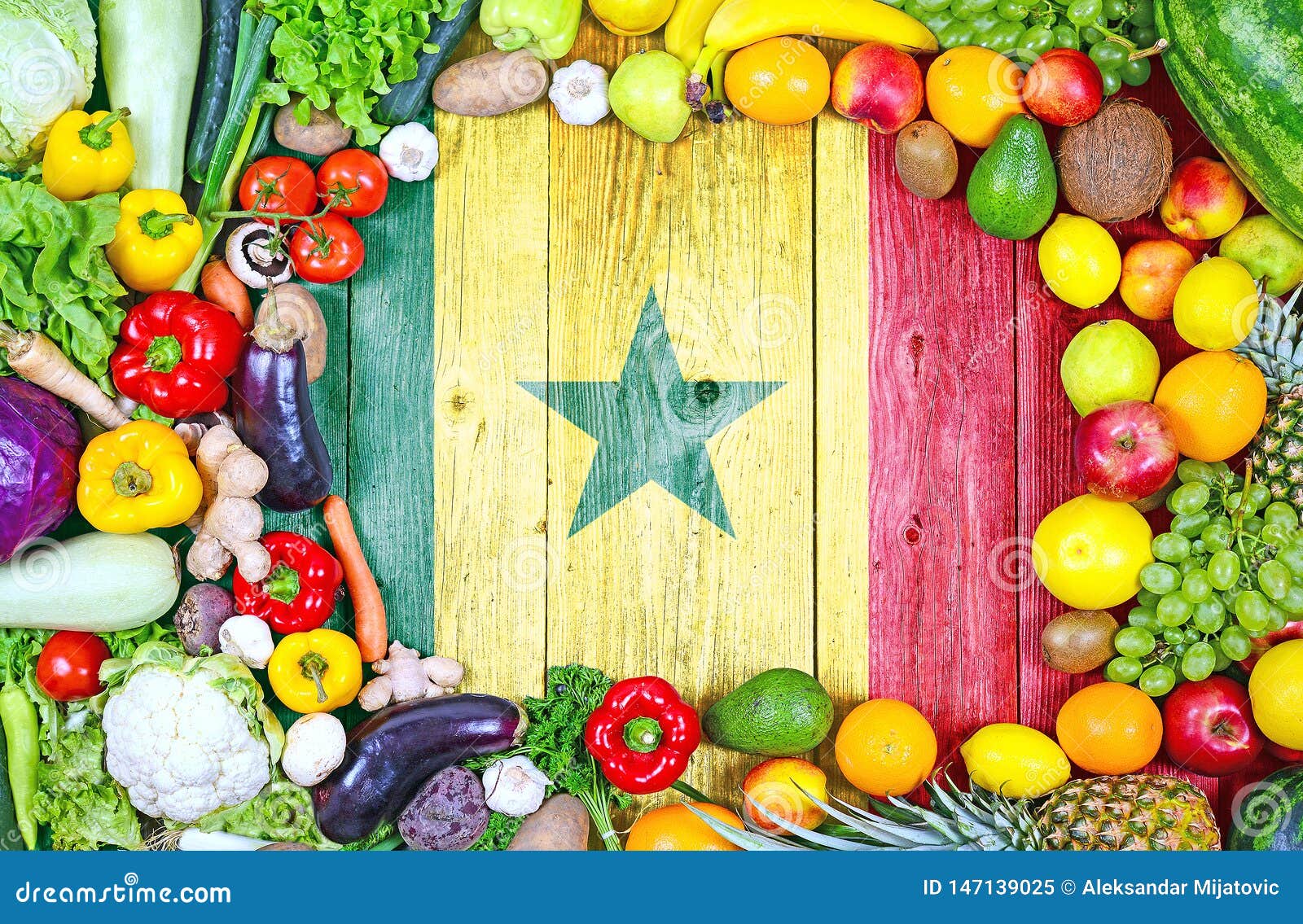 Fresh Fruits and Vegetables from Senegal Stock Image - Image of fresh ...