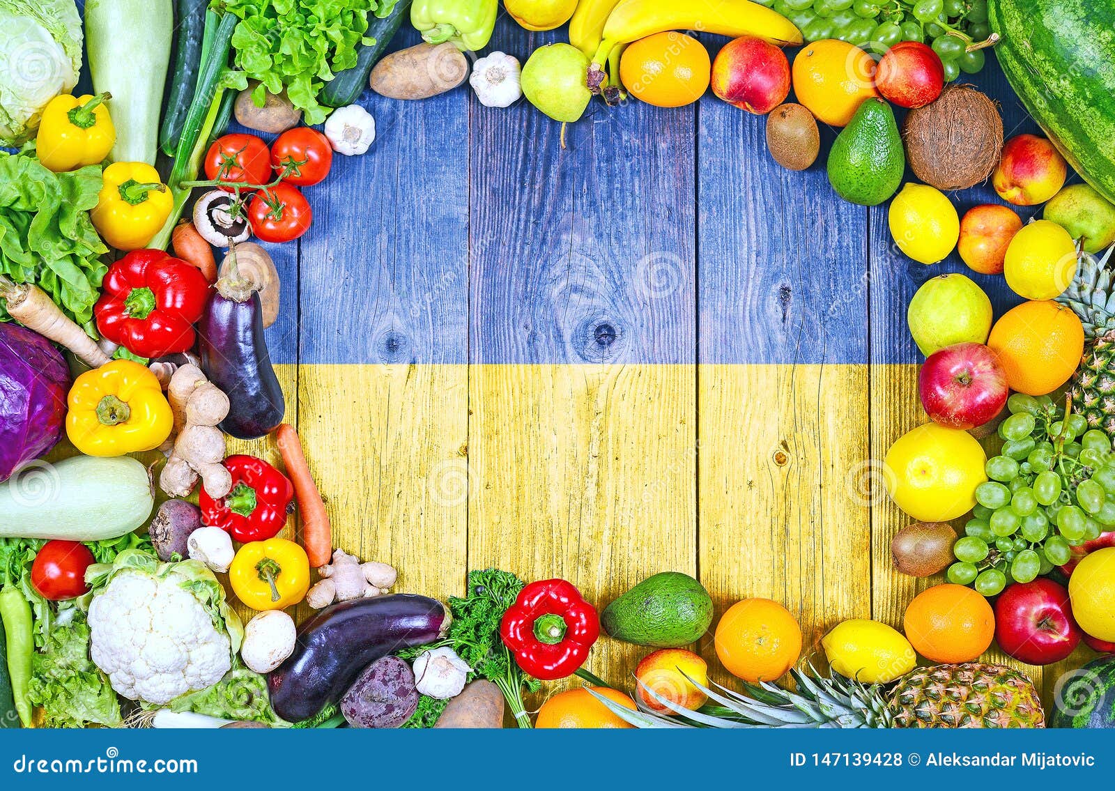 Fresh Fruits and Vegetables from Ukraine Stock Photo - Image of dish ...