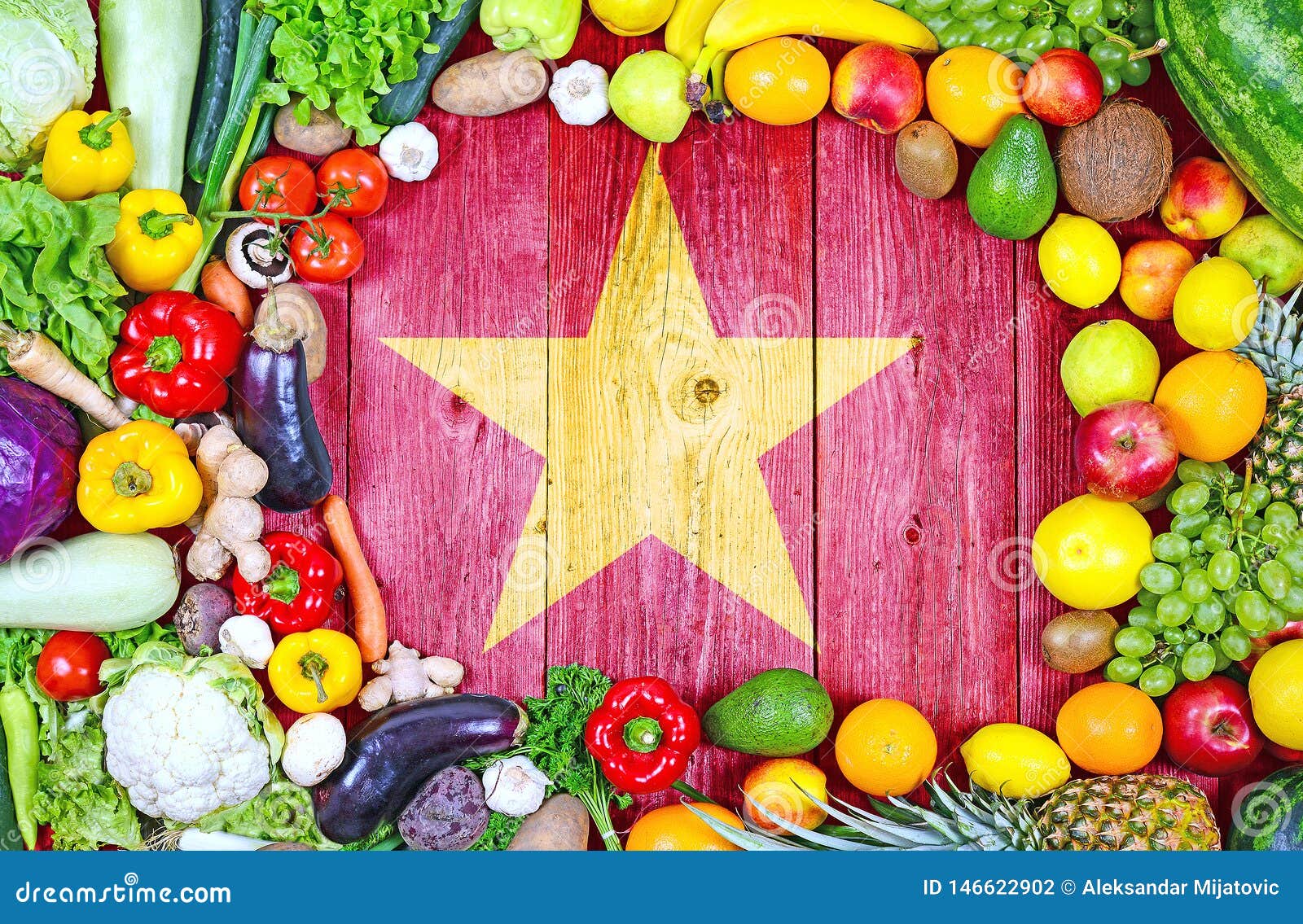 Fresh Fruits and Vegetables from Vietnam Stock Photo - Image of green ...