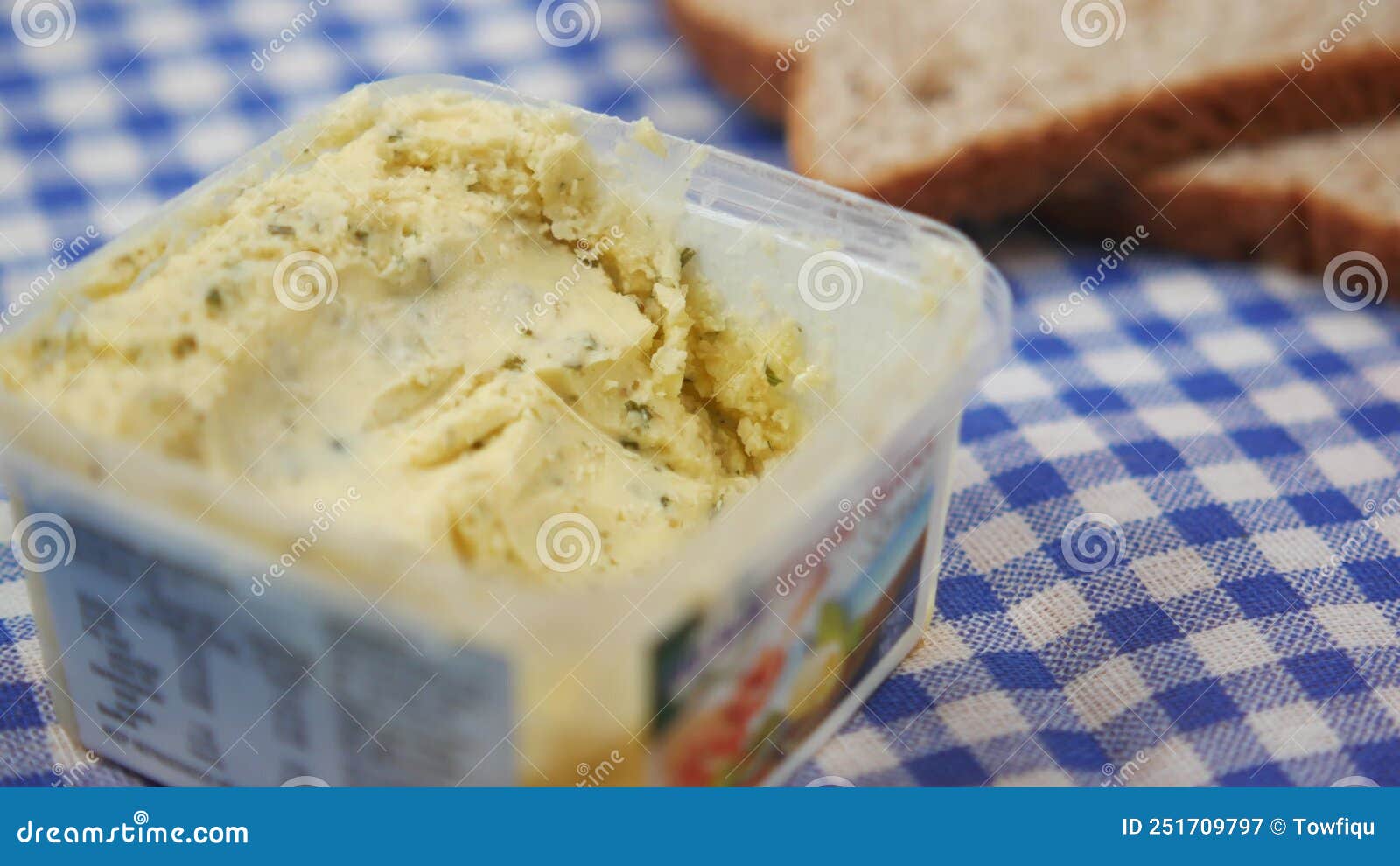 Fresh Garlic Butter in a Plastic Container on Table Stock Video - Video ...