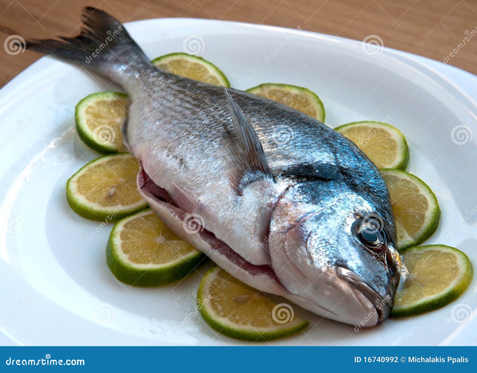 Fresh gilthead fish stock photo. Image of preparation - 16740992