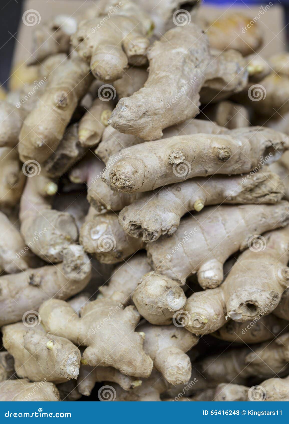 Fresh ginger in market. stock photo. Image of brown, health - 65416248