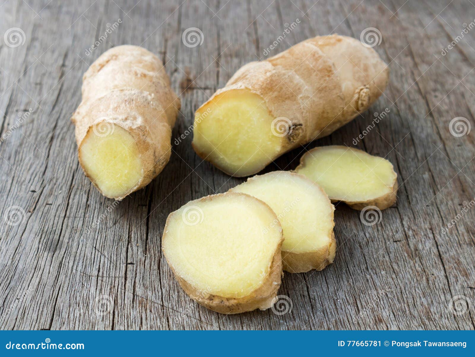 Fresh Ginger on Old Wood Background Stock Image - Image of ginger ...