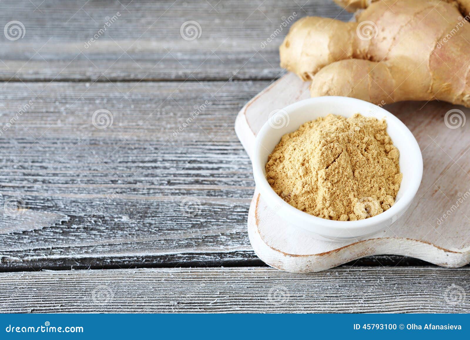Fresh Ginger Powder in a Bowl Stock Photo - Image of natural, plant ...