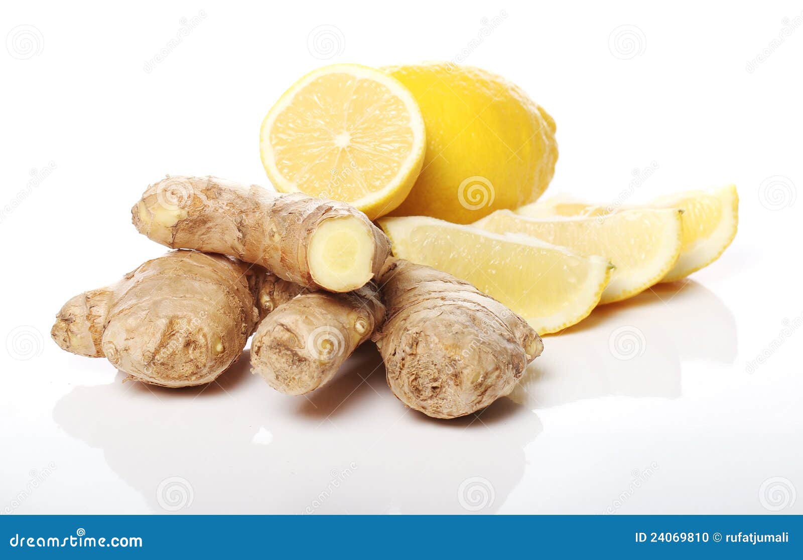 Fresh Ginger Root and Lemon Stock Photo - Image of condiment, freshness ...