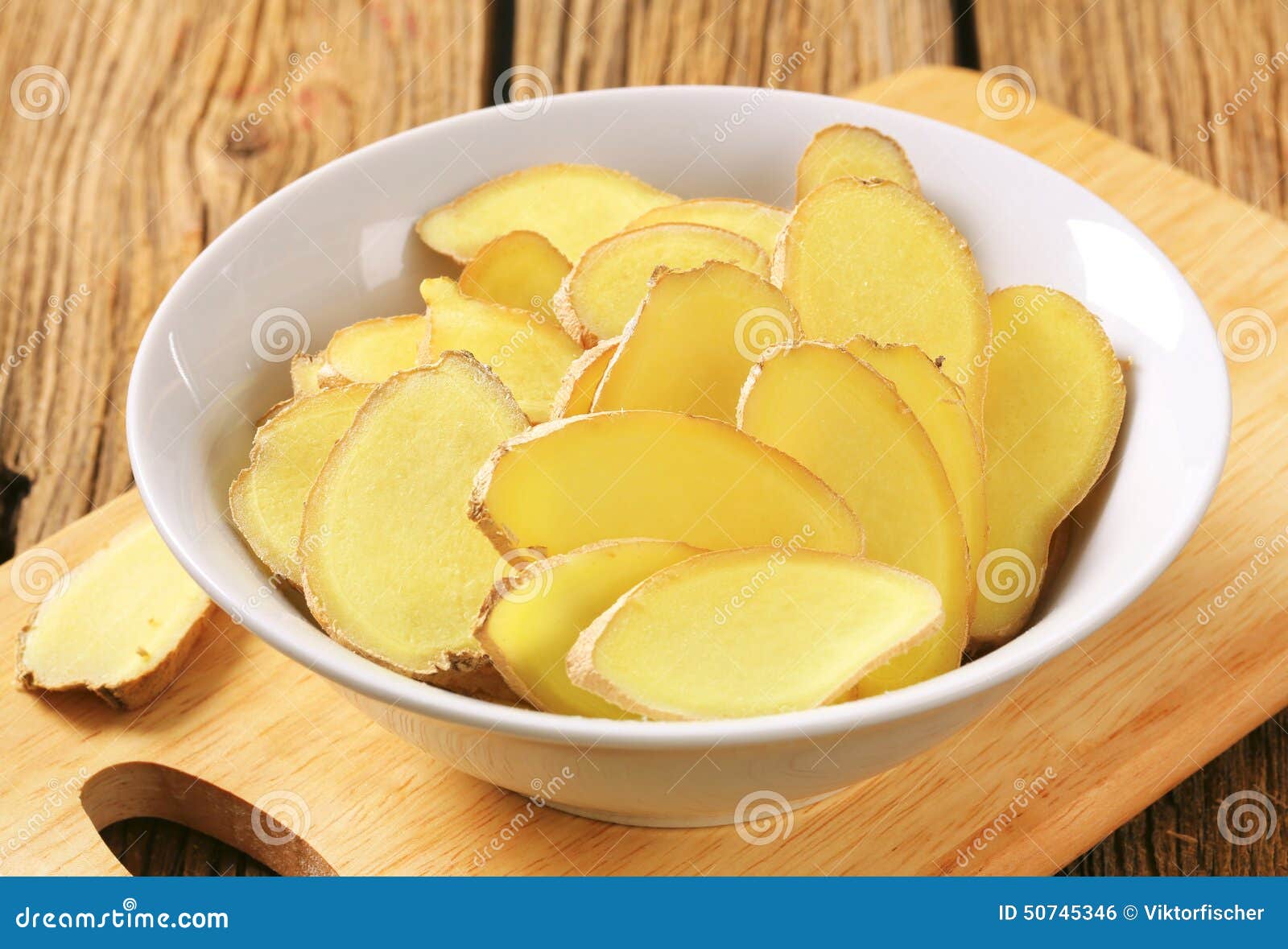 Fresh ginger slices stock photo. Image of tuber, organic - 50745346