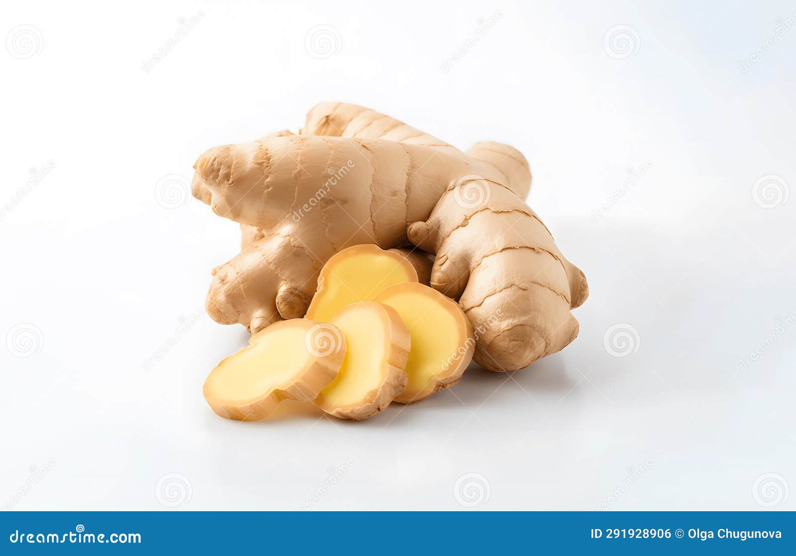 Fresh Ginger on White Background, Herb Medical Concept Stock ...