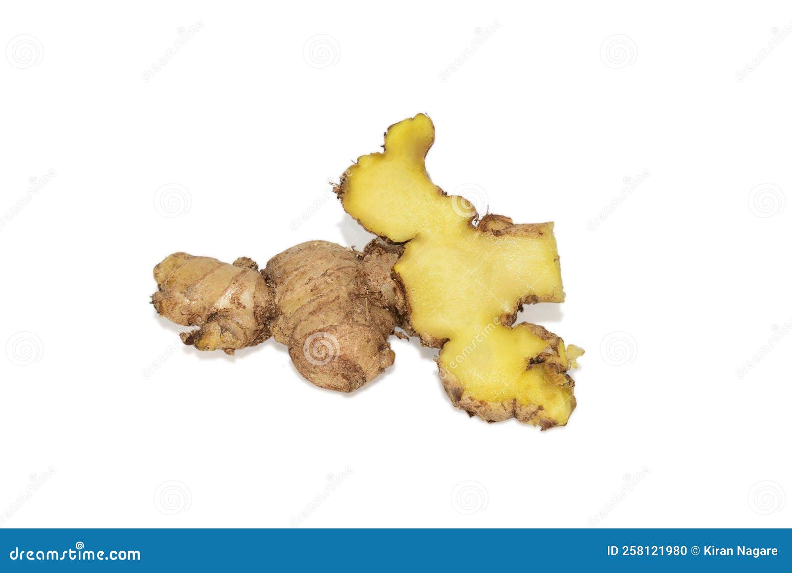 Fresh Ginger ( Zingiber Officinale ) Isolated on White Background Stock ...
