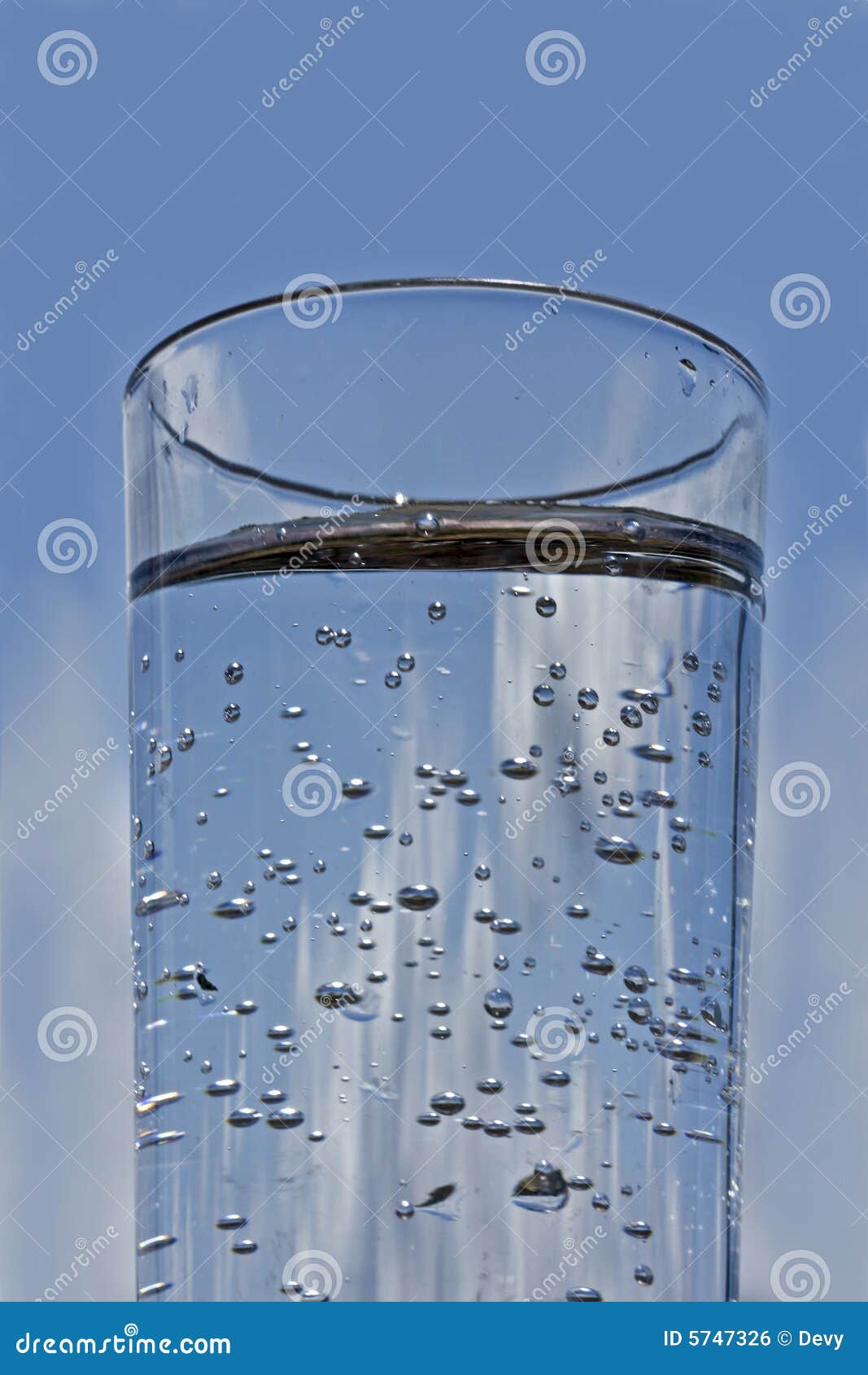 Fresh Glass of Sparkling Water Stock Photo - Image of summertime, water ...