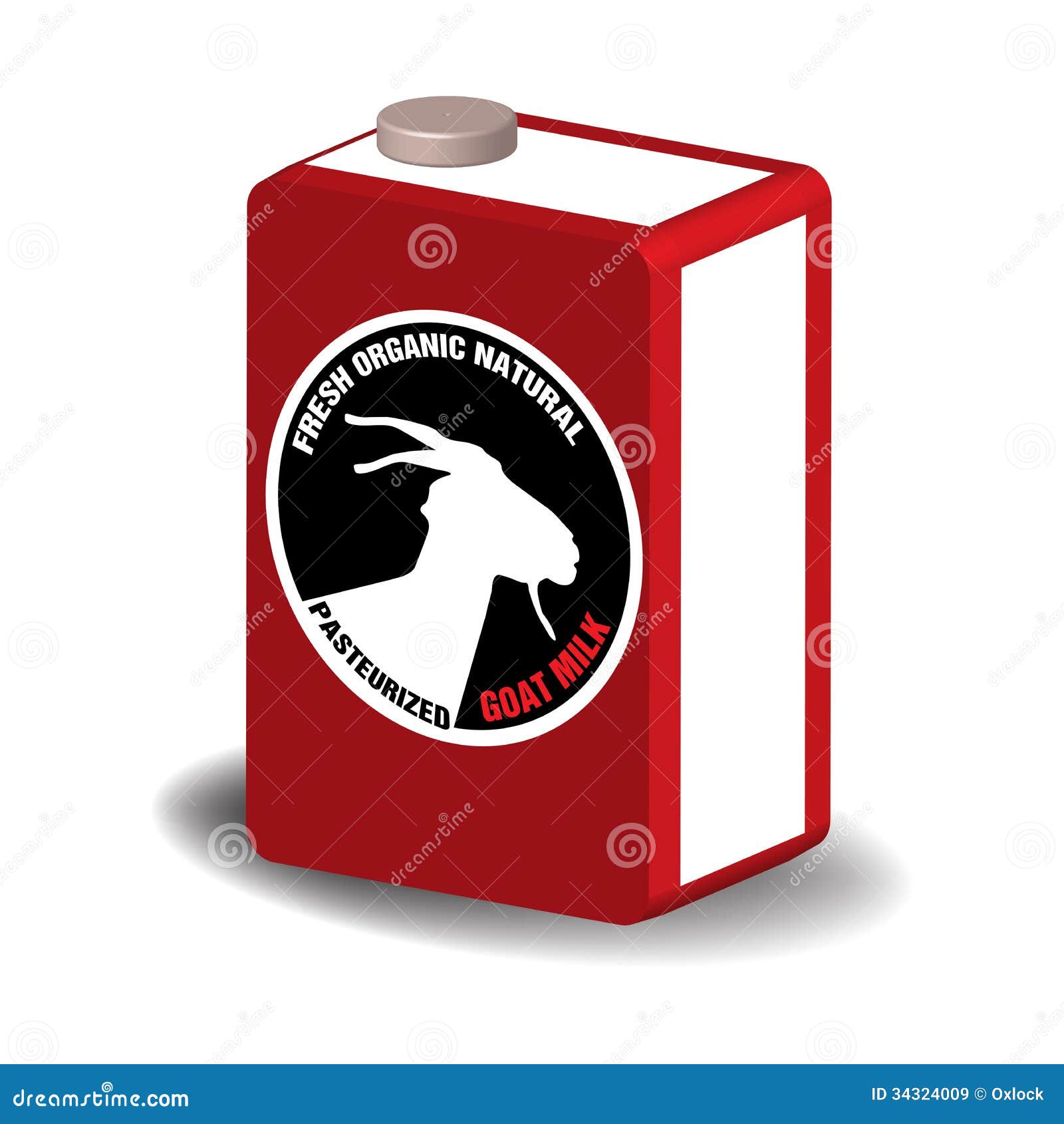 Fresh goat milk stock vector. Illustration of label, healthy - 34324009