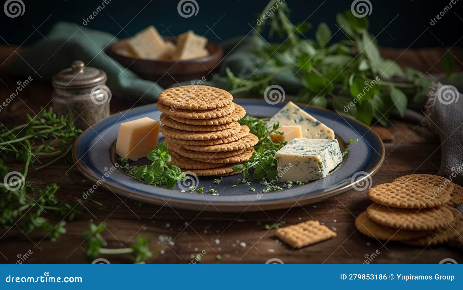 Fresh Gourmet Snack Stack on Rustic Wood Table for Healthy Eating ...