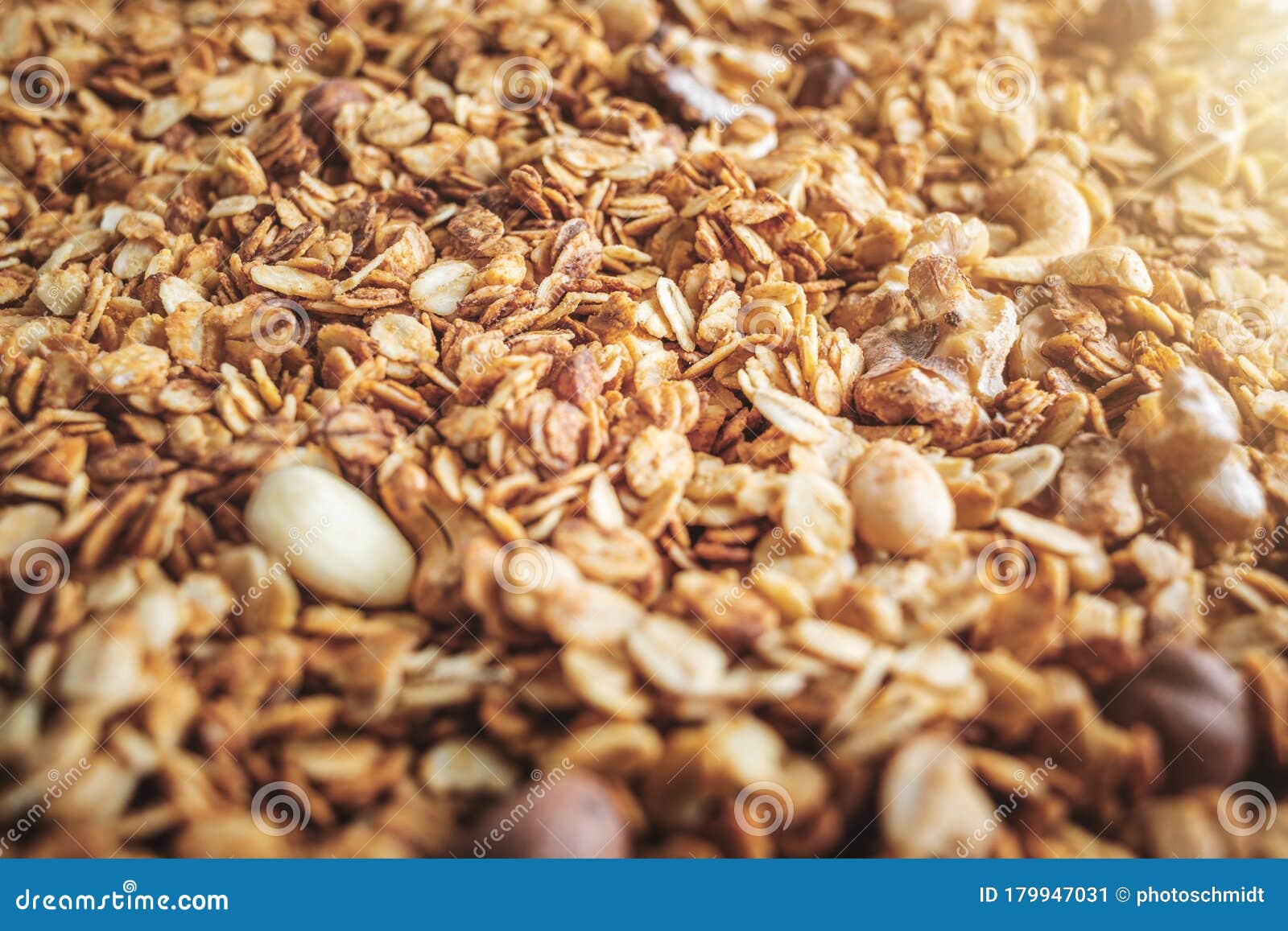 Fresh Granola with Nuts Close-up Stock Image - Image of muesli, fresh ...