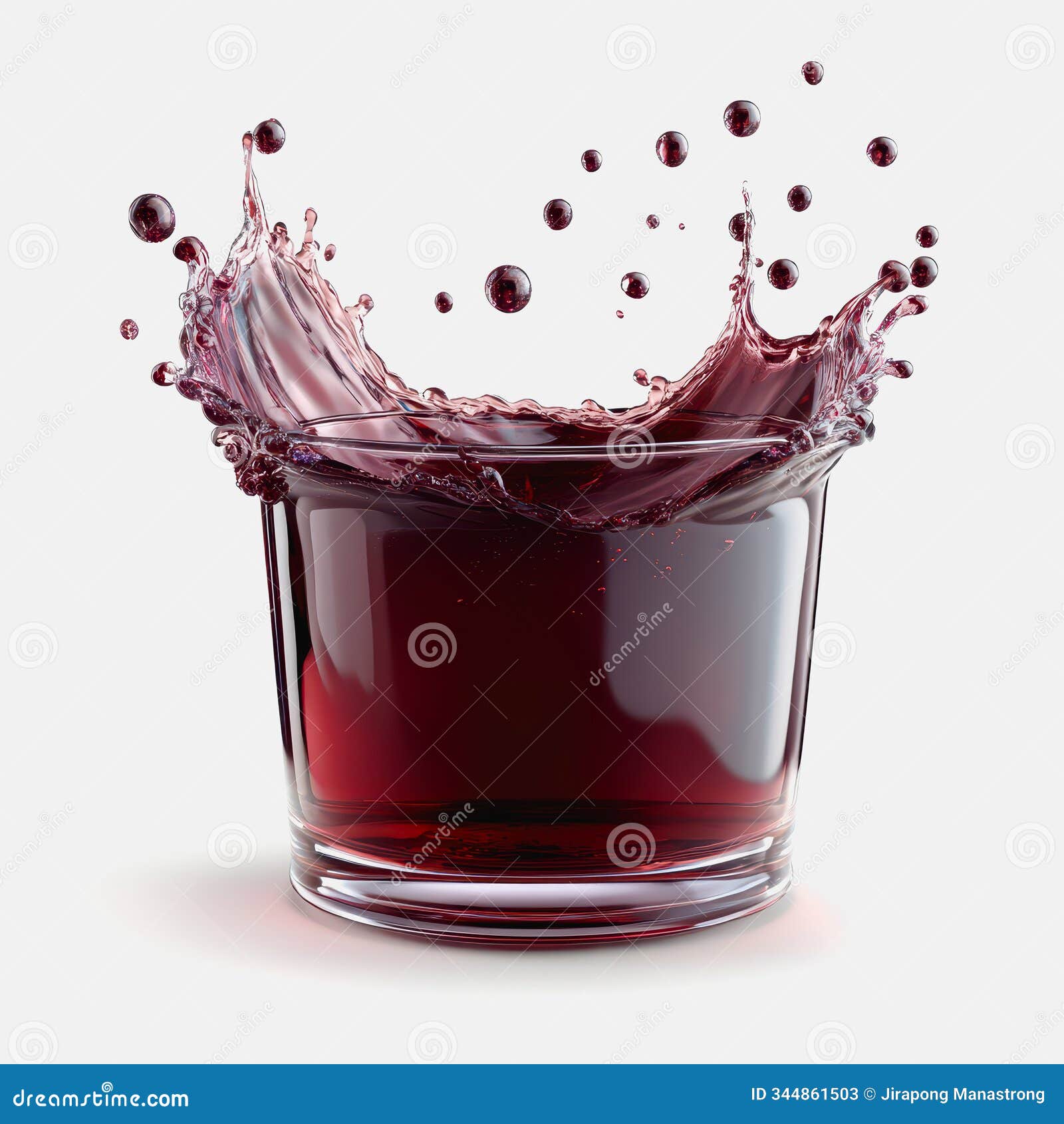 Fresh Grape Juice Splash in Clear Glass on White Background Stock Image ...