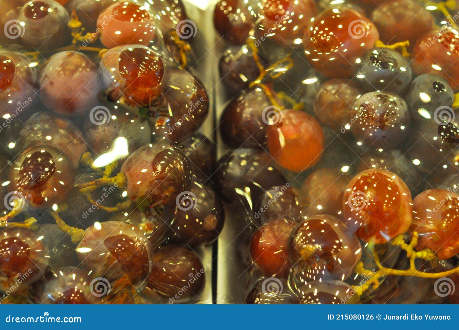 Fresh Grape in the Plastics Container Stock Photo - Image of container ...