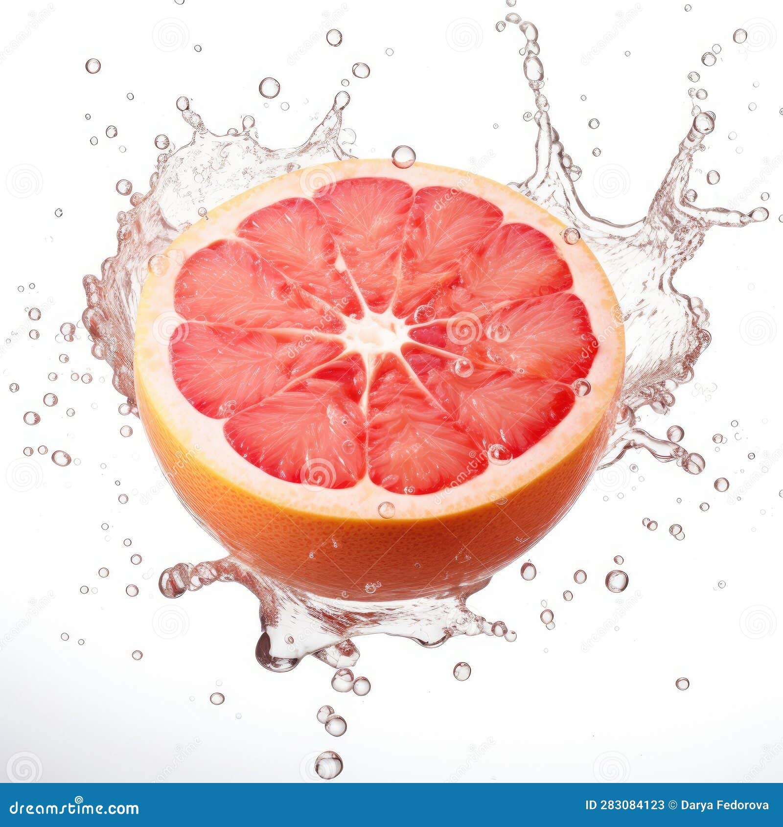 Fresh Grapefruit in Water Splash on White Backround. Juicy Fruit Stock ...