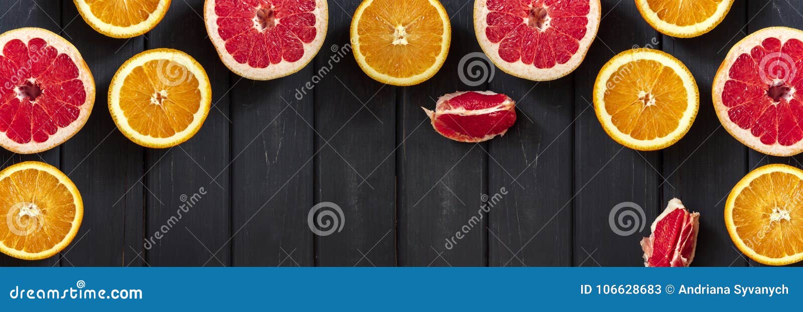 Fresh Grapefruits and Oranges on Wooden Background Stock Image - Image ...