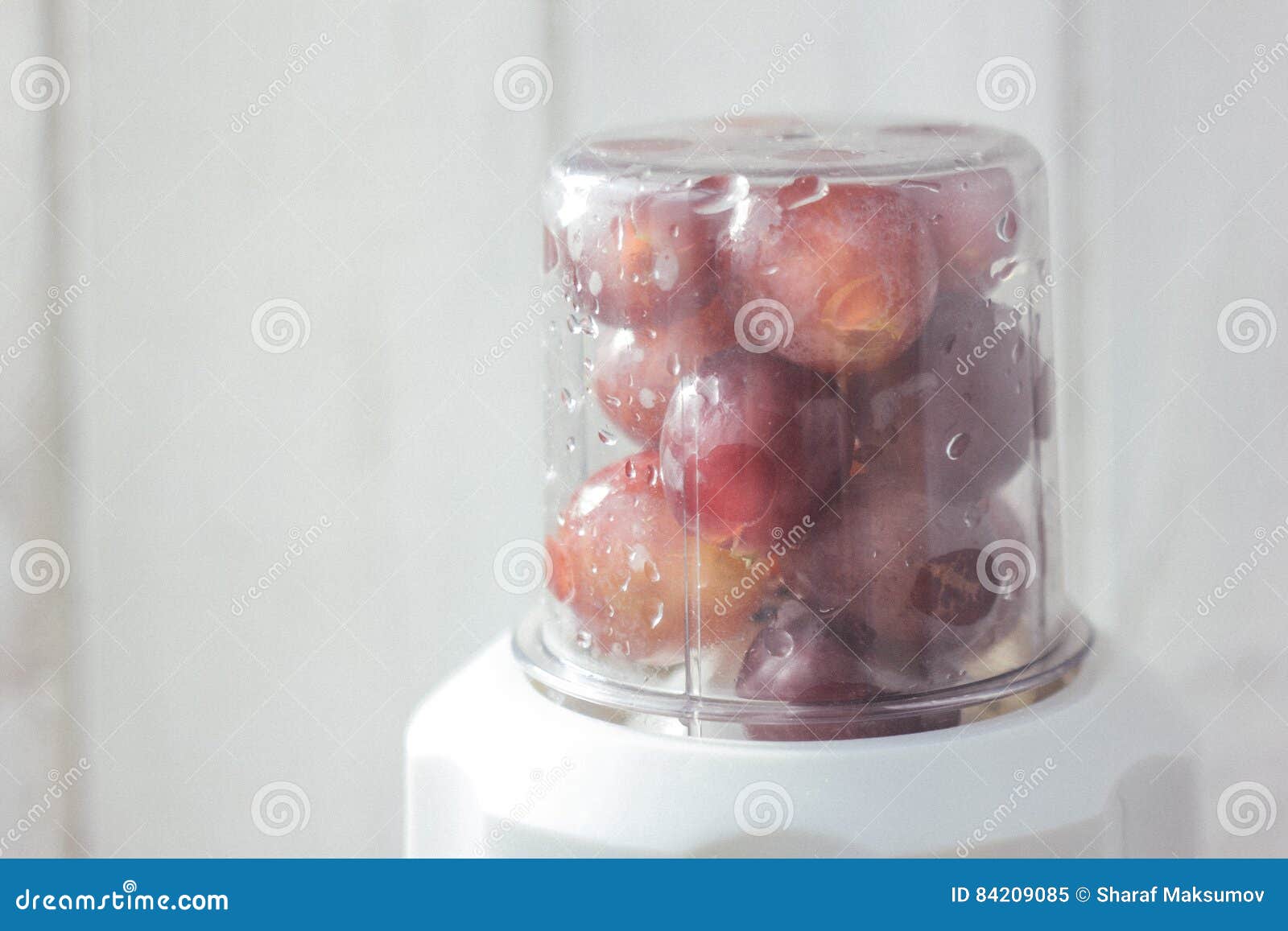 Fresh Grapes in a Blender, Ready To Mixing Stock Image - Image of ...