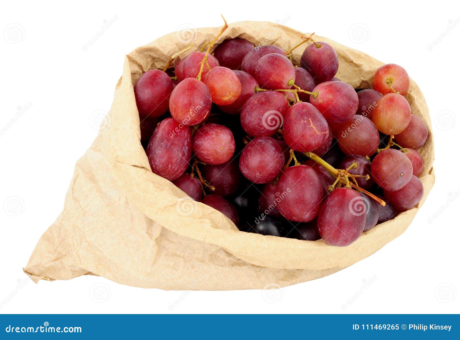 Fresh Grapes in a Paper Bag Stock Image - Image of paper, brown: 111469265