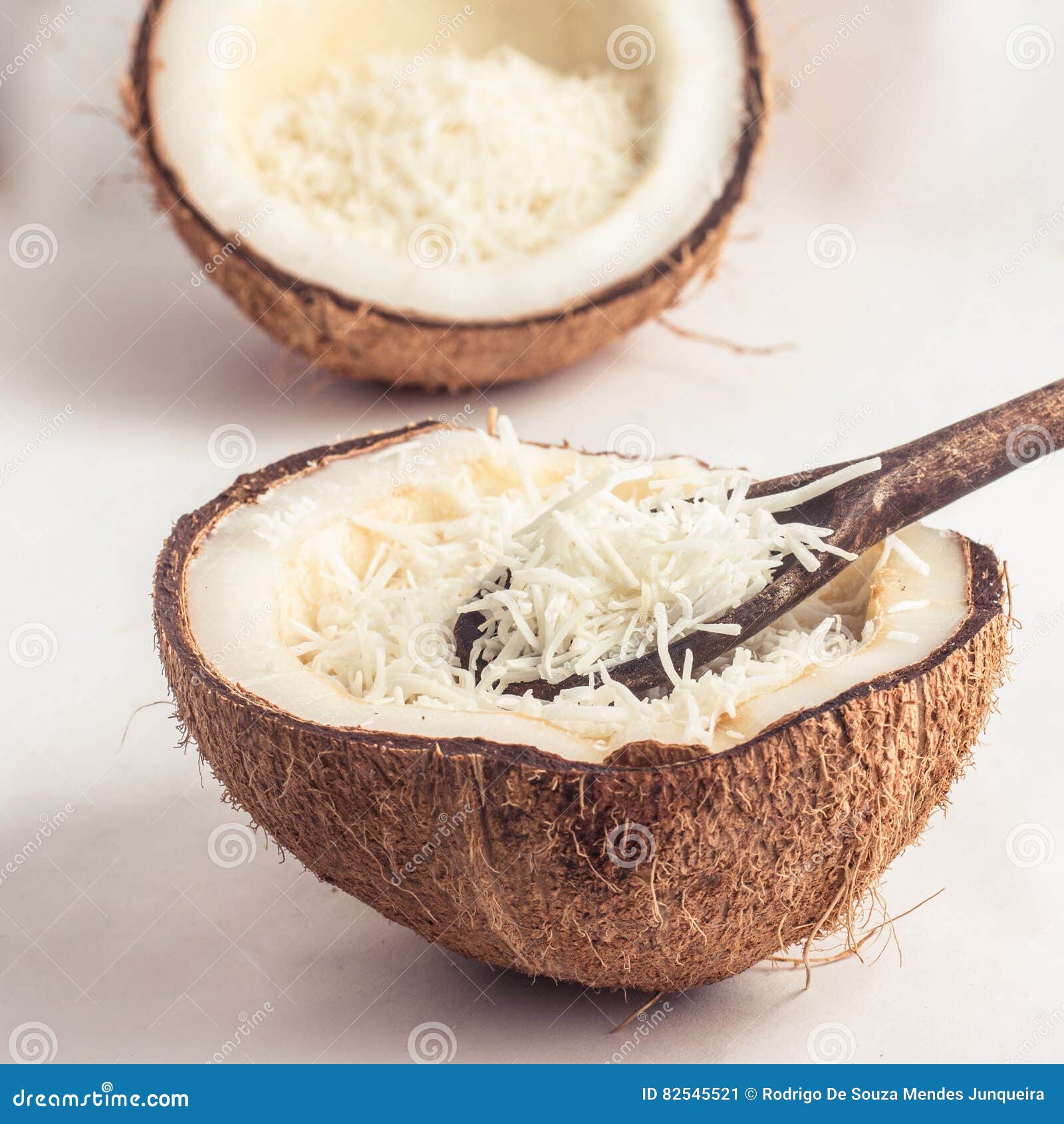 Fresh Grated Coconut stock image. Image of coconut, shell - 82545521