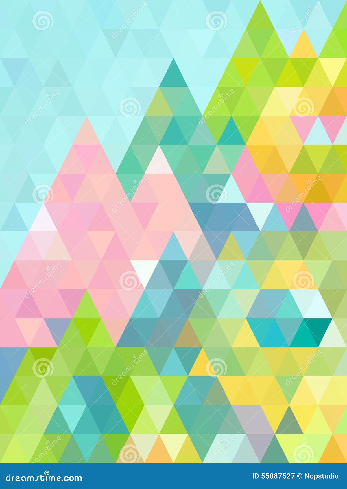 Fresh Green Abstract Triangle Background Stock Vector - Illustration of ...