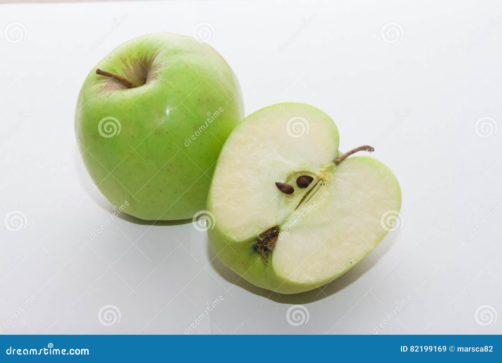 Fresh Green Apple with Apple Half #6 Stock Image - Image of frankfurt ...