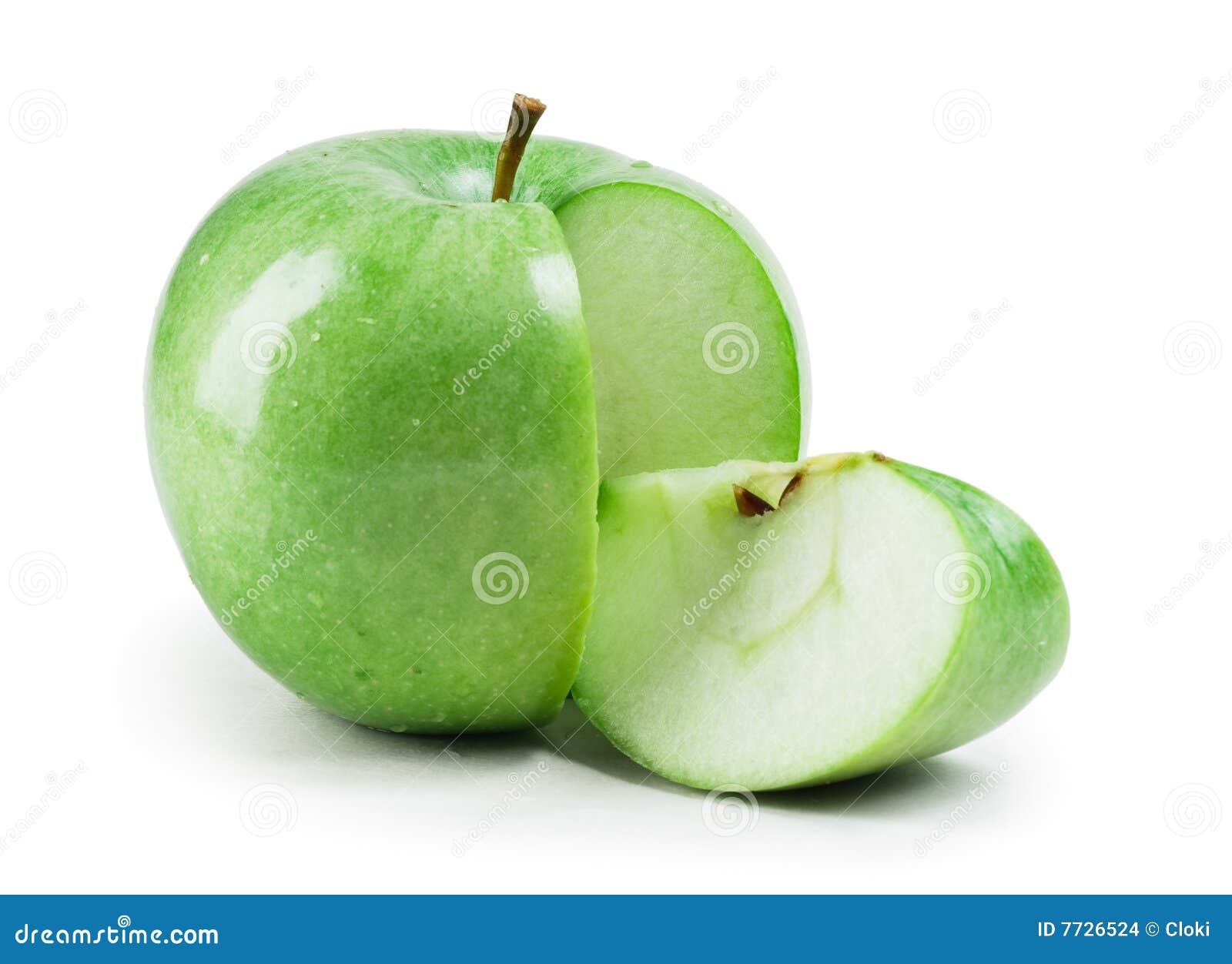 Fresh green apple isolated stock photo. Image of juicy - 7726524