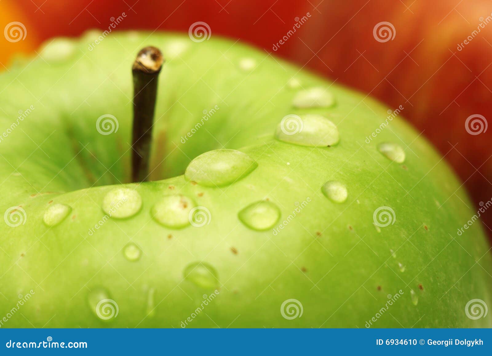 Fresh Green Apple Macro Photo Stock Photo - Image of healthy, freshness ...