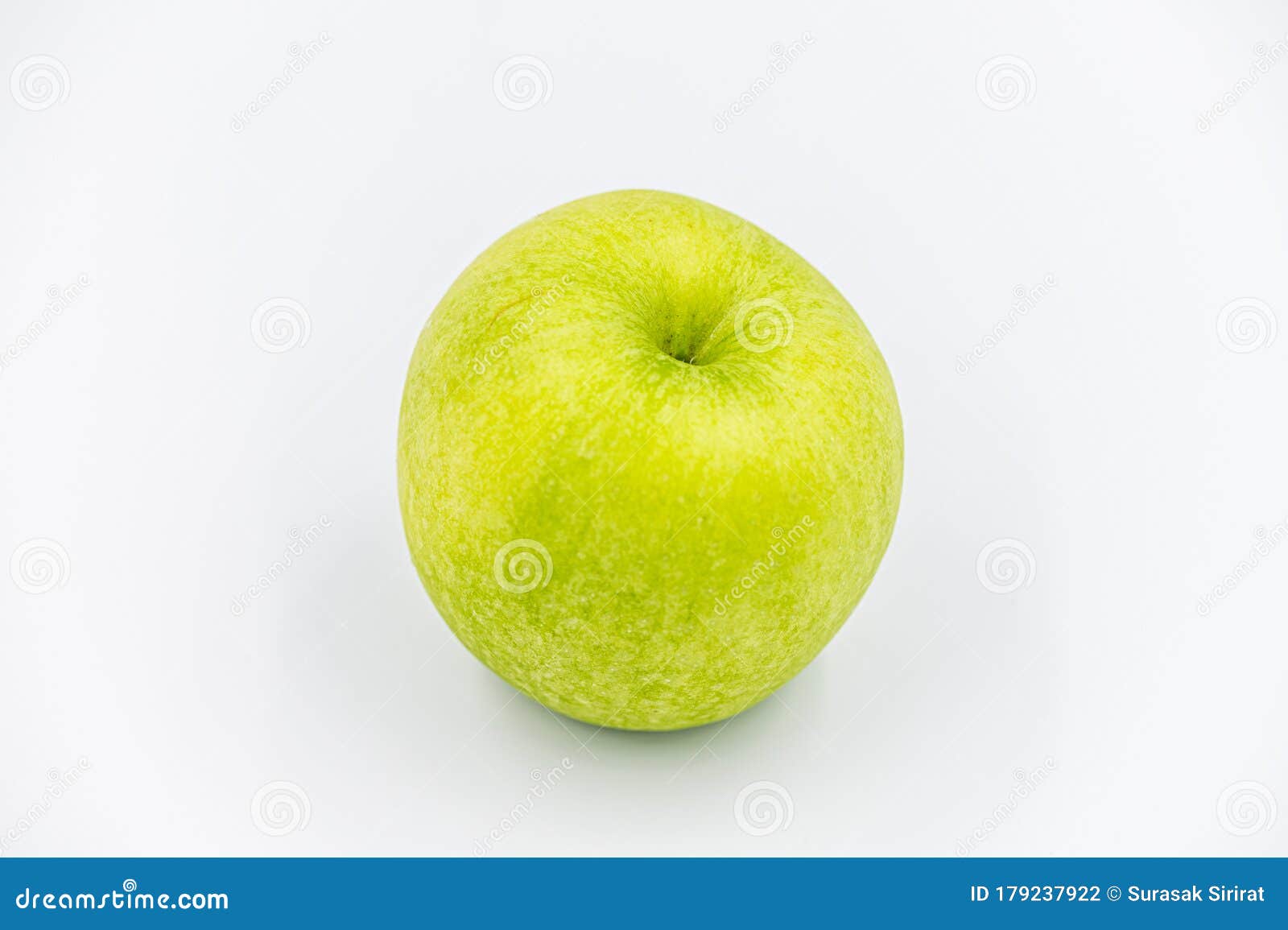 Fresh Green Apple on White Background Stock Photo - Image of cork ...