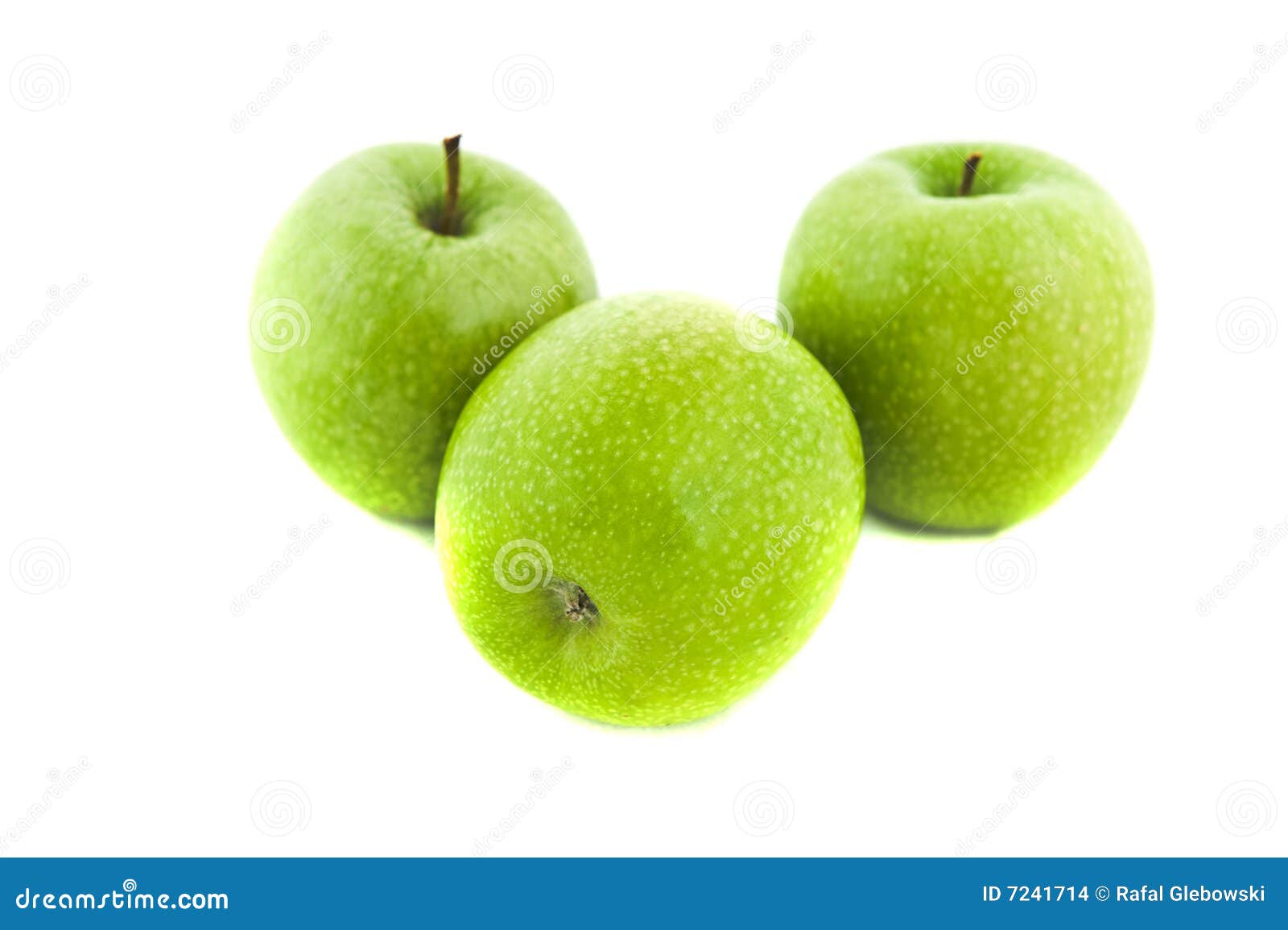 Fresh green apples stock photo. Image of isolated, fruit - 7241714