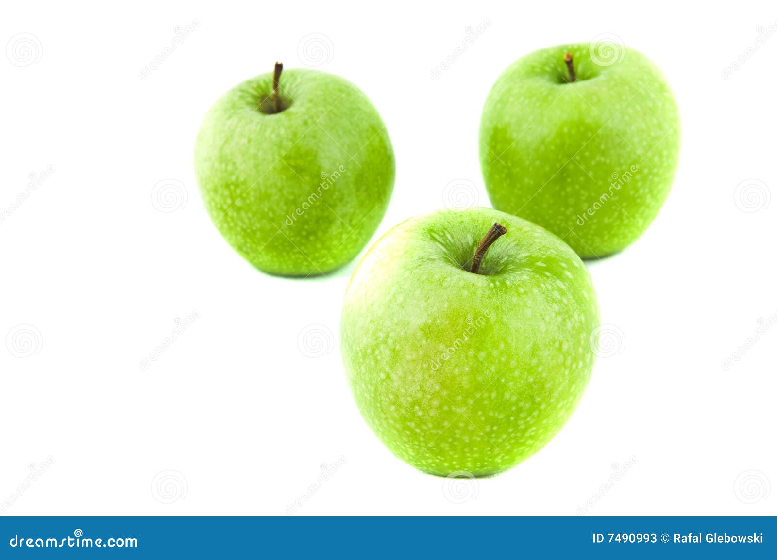 Fresh green apples stock image. Image of isolated, diet - 7490993