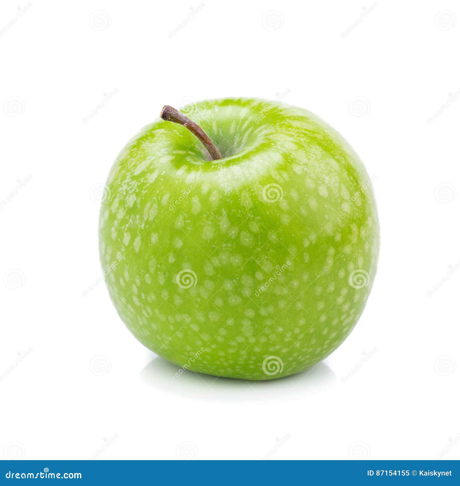 Fresh Green Apples Isolated on White Background. Stock Image - Image of ...