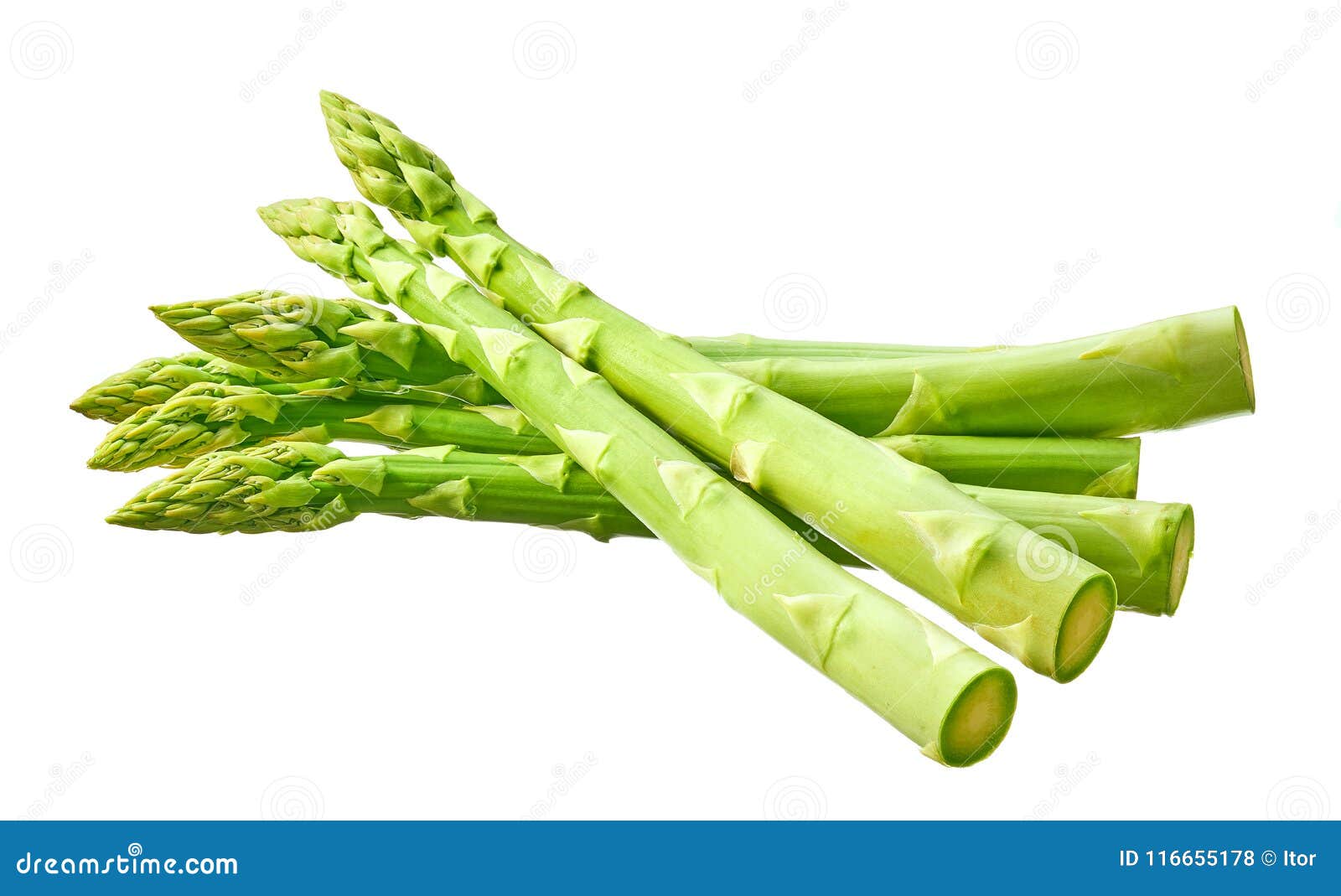 Fresh Green Asparagus Isolated on White Background. Stock Photo - Image ...