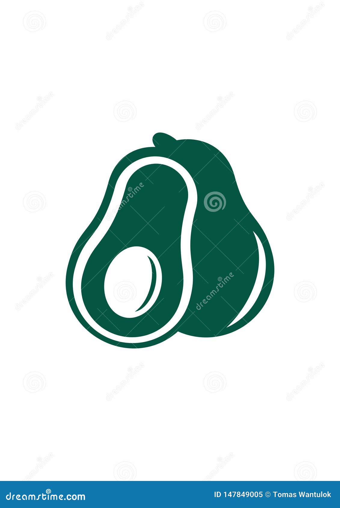 Fresh Green Avocado Icon in Vector Stock Vector - Illustration of green ...