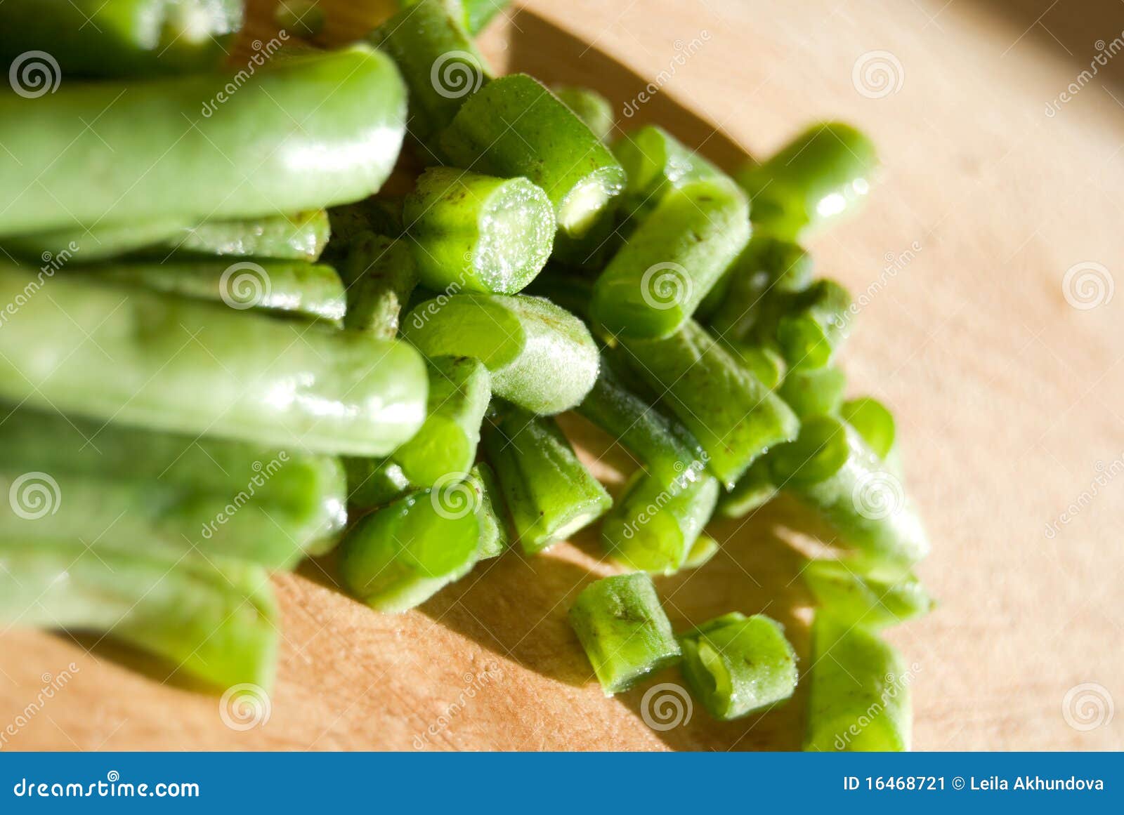 Fresh Green Beans Cut in Pieces Stock Image - Image of green ...