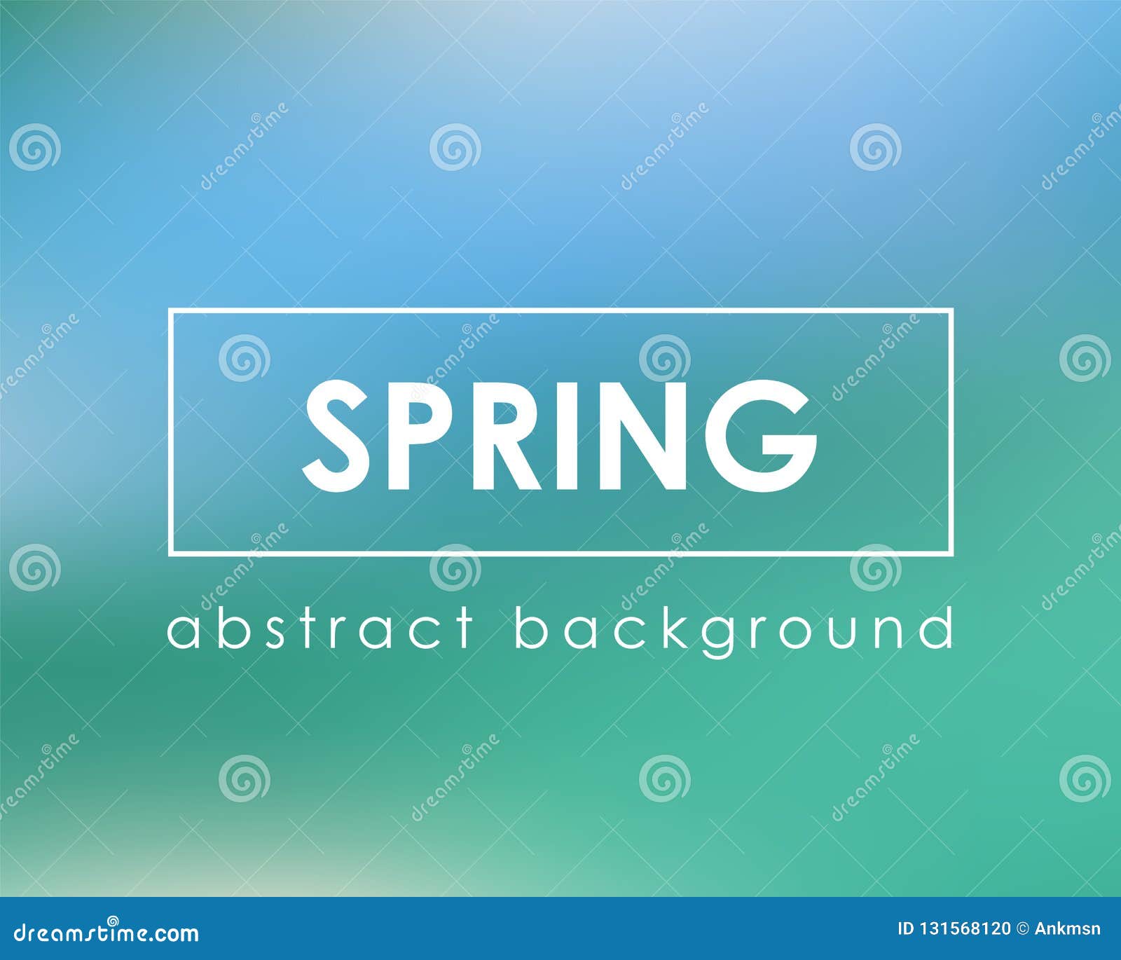 Fresh Green Blue Spring Card Background. Vector Illustration Stock ...