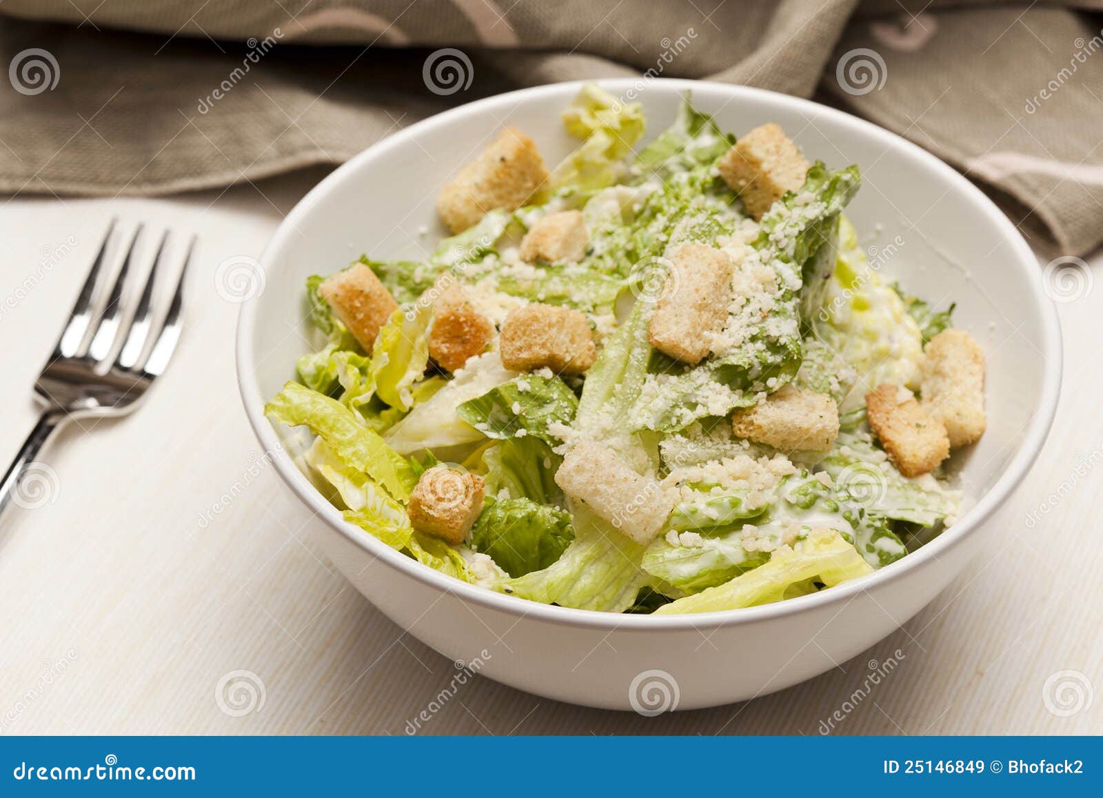 Fresh green Caeser Salad stock image. Image of produce - 25146849